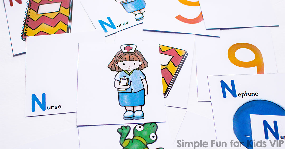 Letter N Picture Matching Game - Simple Fun for Kids VIP