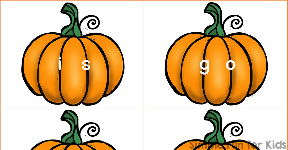 Pre-Primer Sight Word Pumpkins Printable - Simple Fun for Kids VIP