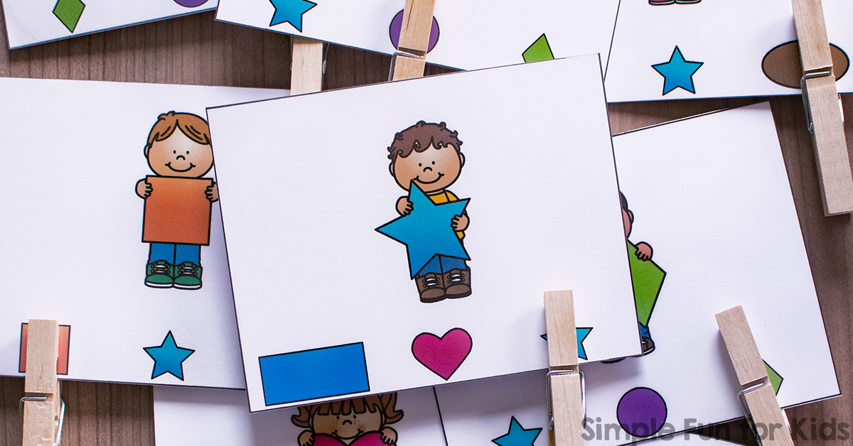 Shape Matching Clip Cards for Toddlers - Simple Fun for Kids VIP