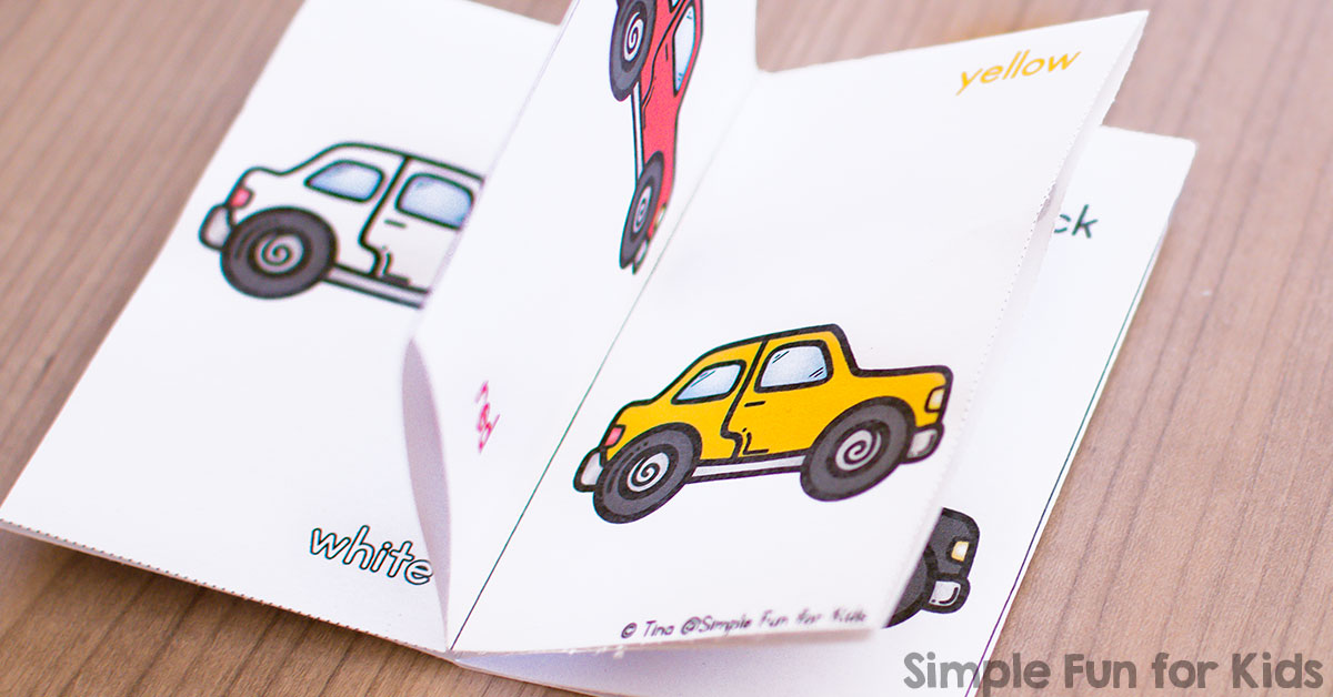 Colorful Cars Mini Folding Book - Simple Fun for Kids VIP