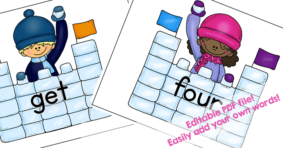 Snowball Fight Primer Sight Words - Simple Fun for Kids VIP