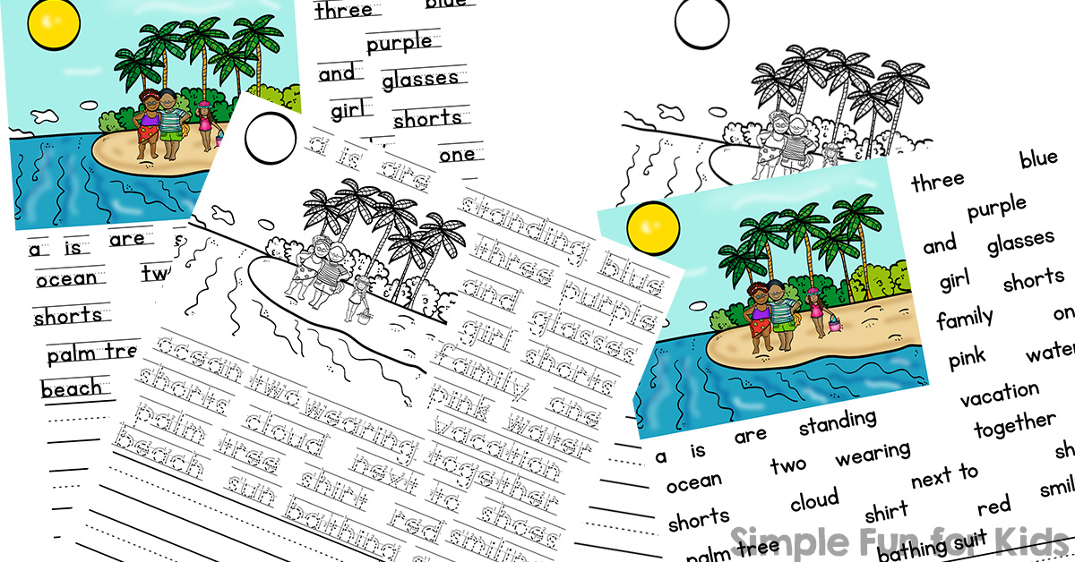 Beach Writing Prompts for Kindergarteners - Simple Fun for Kids VIP