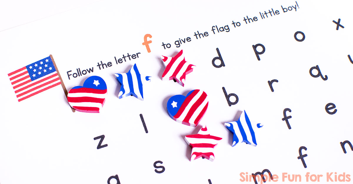 F is for Flag Letter Maze - Simple Fun for Kids VIP