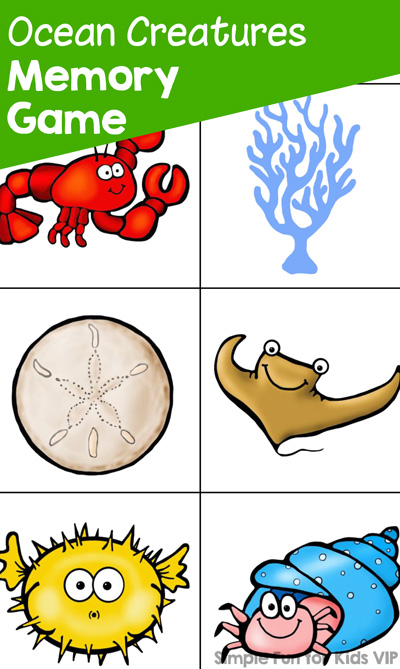 Ocean Creatures Memory Game - Simple Fun for Kids VIP