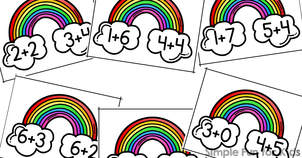 Rainbow Domino Addition 1-10 - Simple Fun for Kids VIP