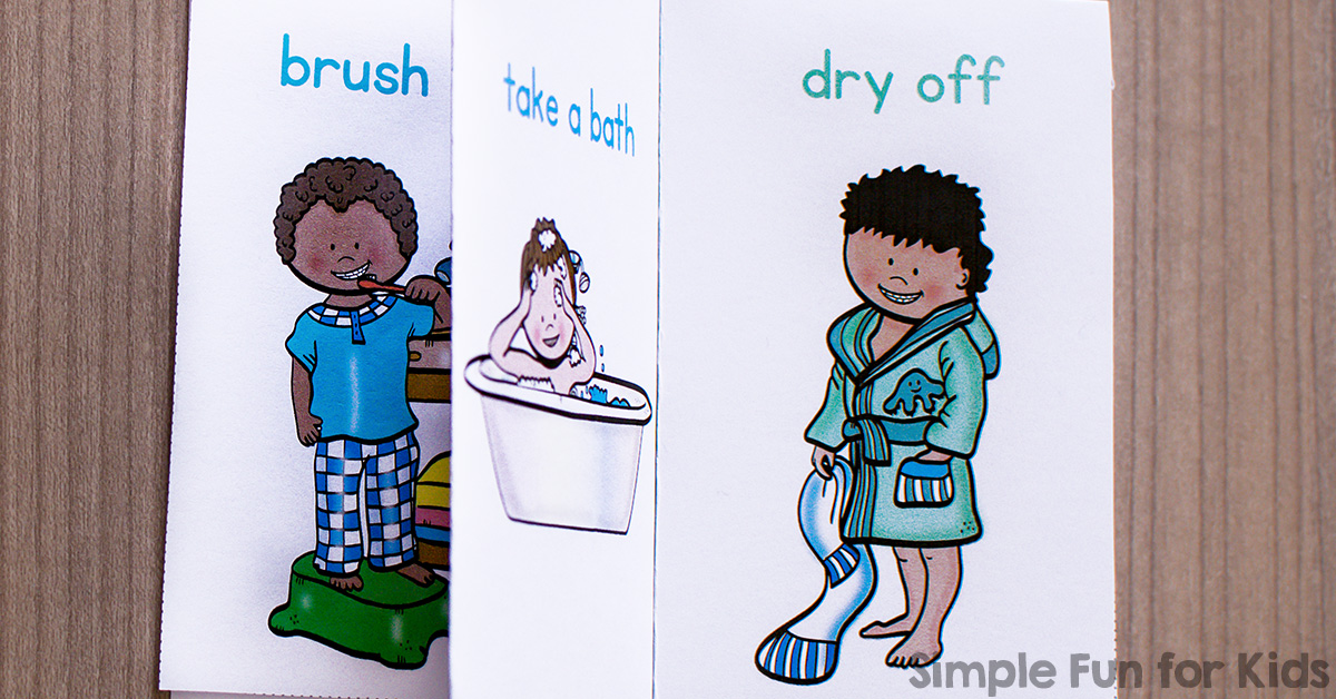 Things to Do in the Bathroom Mini Folding Book - Simple Fun for Kids VIP