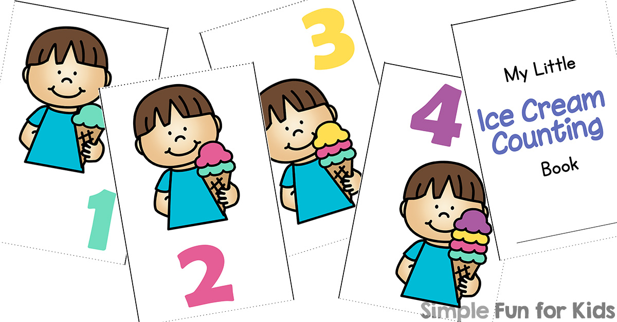 Ice Cream Counting Mini Folding Book - Simple Fun for Kids VIP