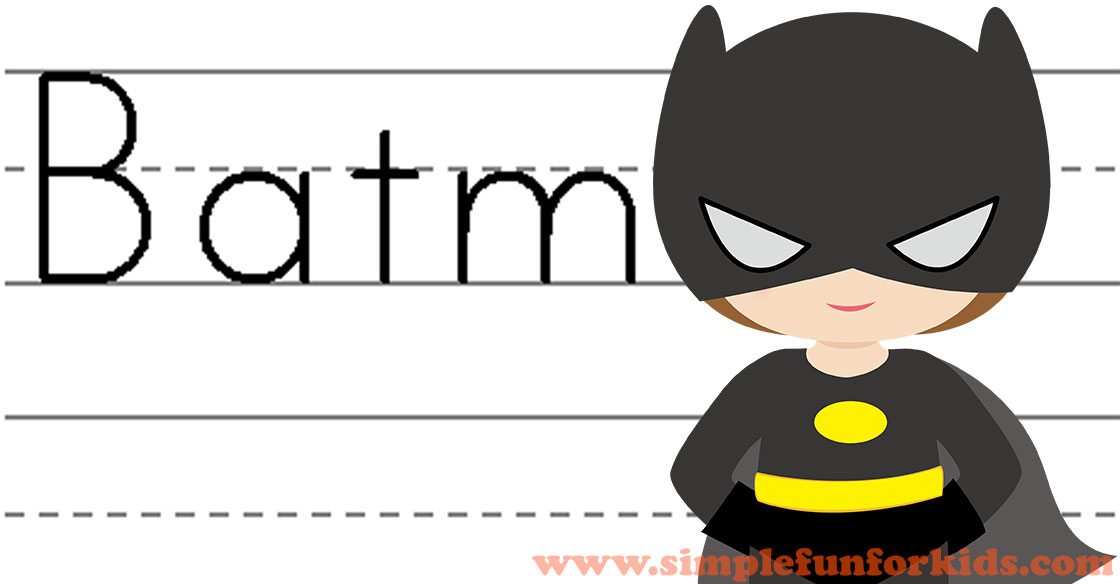 Superhero Names Writing Practice - Simple Fun for Kids VIP