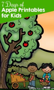 7 Days of Apple Printables for Kids - Simple Fun for Kids VIP