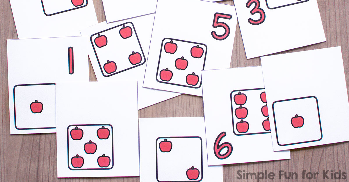 Apple Dice Number Matching Game Printable - Simple Fun for Kids VIP
