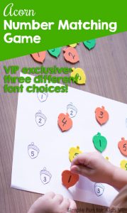 Acorn Number Matching Game - Simple Fun for Kids VIP