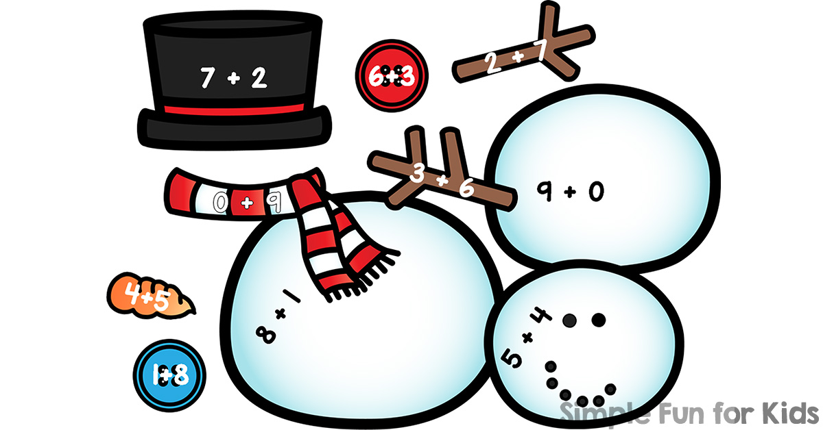 Build an Addition Snowman 1-20 - Simple Fun for Kids VIP