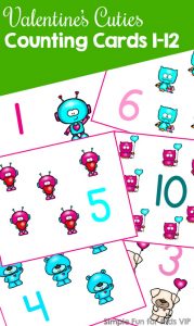 Valentine’s Cuties Counting Cards 1-12 - Simple Fun for Kids VIP
