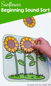 Sunflower Beginning Sound Sort - Simple Fun for Kids VIP