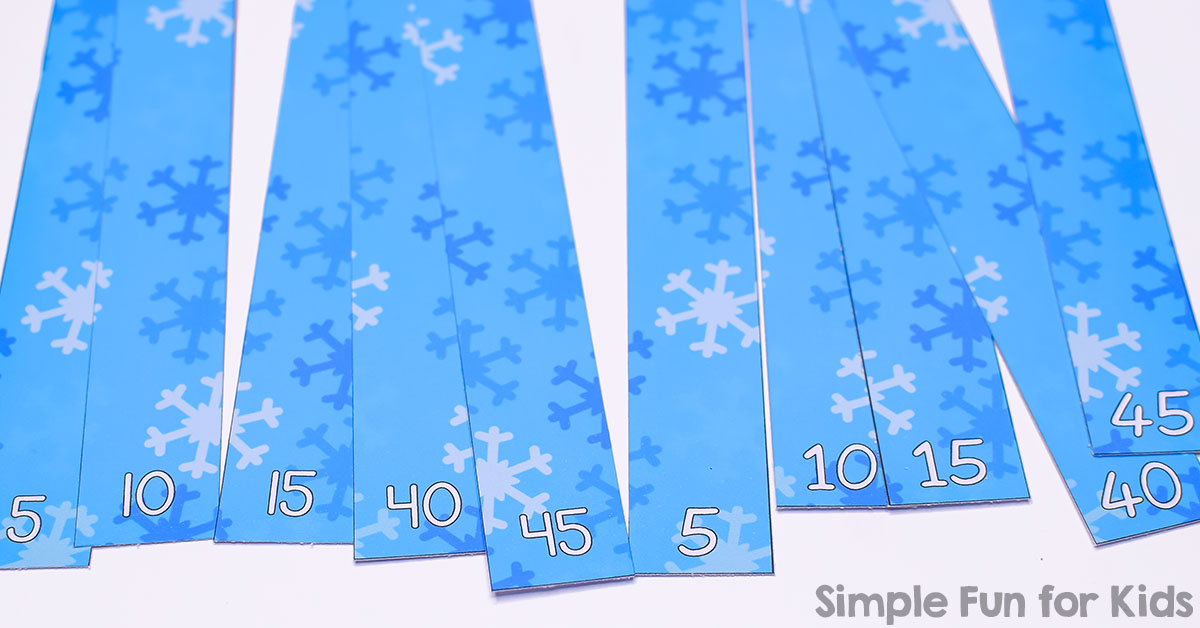 Snowflakes Skip Counting by 5s Puzzle - Simple Fun for Kids VIP