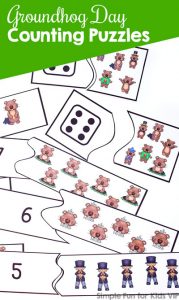 Groundhog Day Counting Puzzles - Simple Fun for Kids VIP
