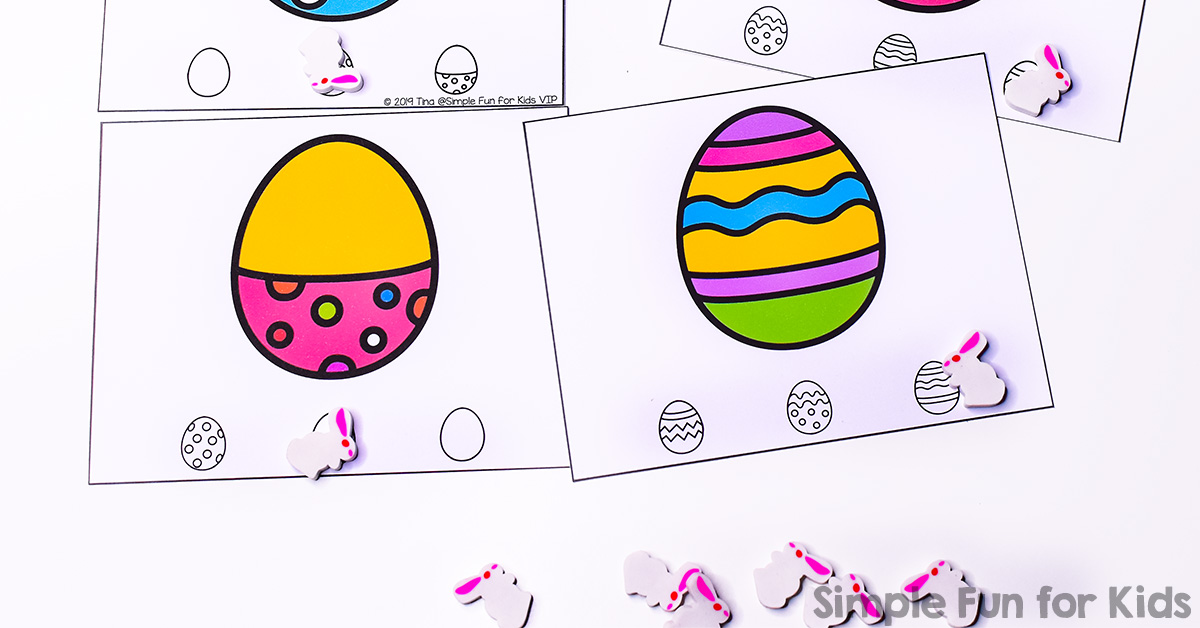 Easter Egg Pattern Matching Clip Cards - Simple Fun for Kids VIP