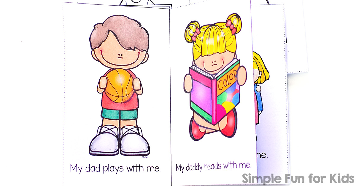 I Love My Dad! Emergent Reader Mini Folding Book - Simple Fun for Kids VIP