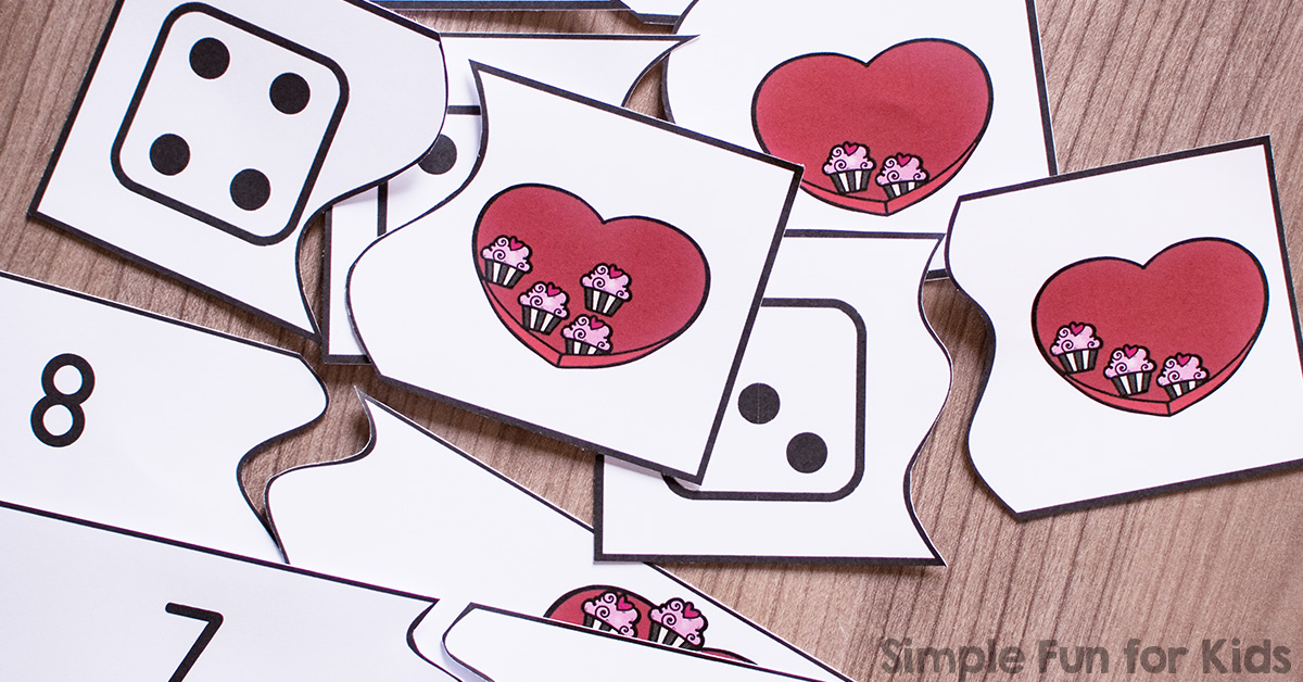 Self-Correcting Valentine’s Cupcakes Counting Puzzles - Simple Fun for ...