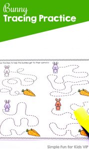Bunny Tracing Practice - Simple Fun for Kids VIP