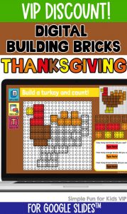 Digital Building Bricks Thanksgiving Build and Count Challenge - Simple ...