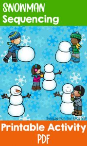 Do You Want to Build a Snowman? Sequencing - Simple Fun for Kids VIP