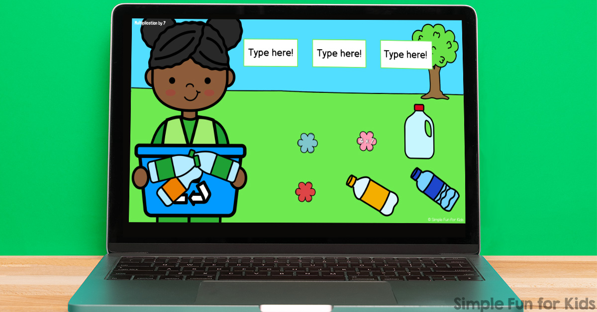 Digital Multiplication Recycling Hunt - Simple Fun for Kids VIP
