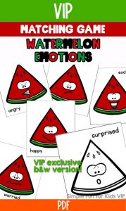Watermelon Emotions Matching Game for Toddlers - Simple Fun for Kids VIP