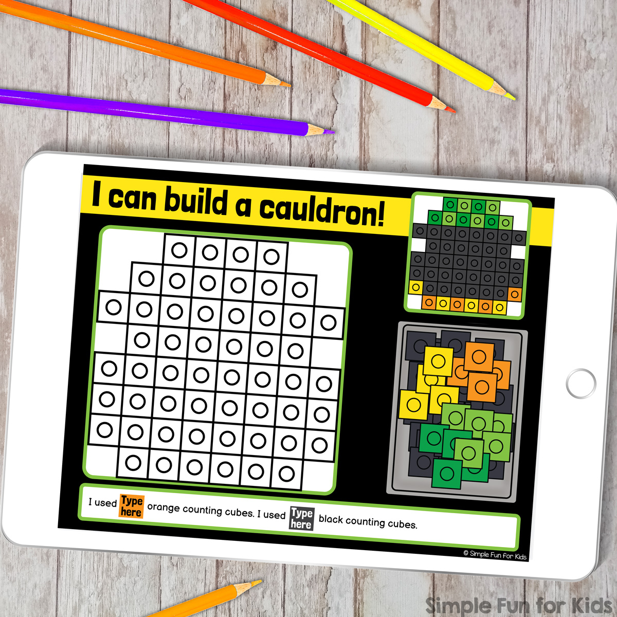 Digital Counting Cubes Halloween Build and Count Challenges - Simple ...