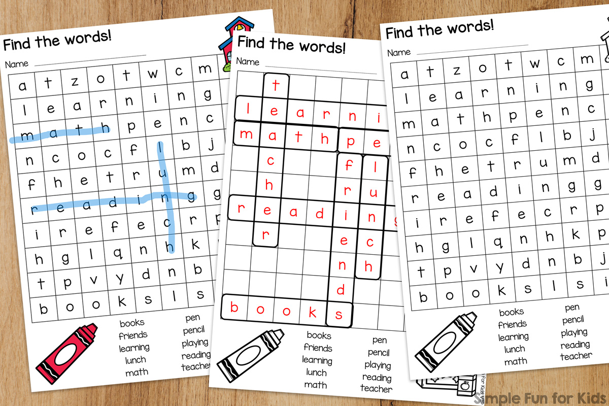 Back to School Word Search - Simple Fun for Kids VIP