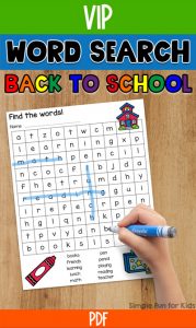Back to School Word Search - Simple Fun for Kids VIP