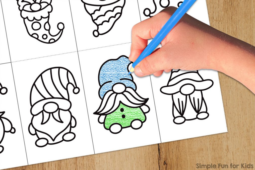 Gnomes Mini Folding Coloring Books - Simple Fun for Kids VIP
