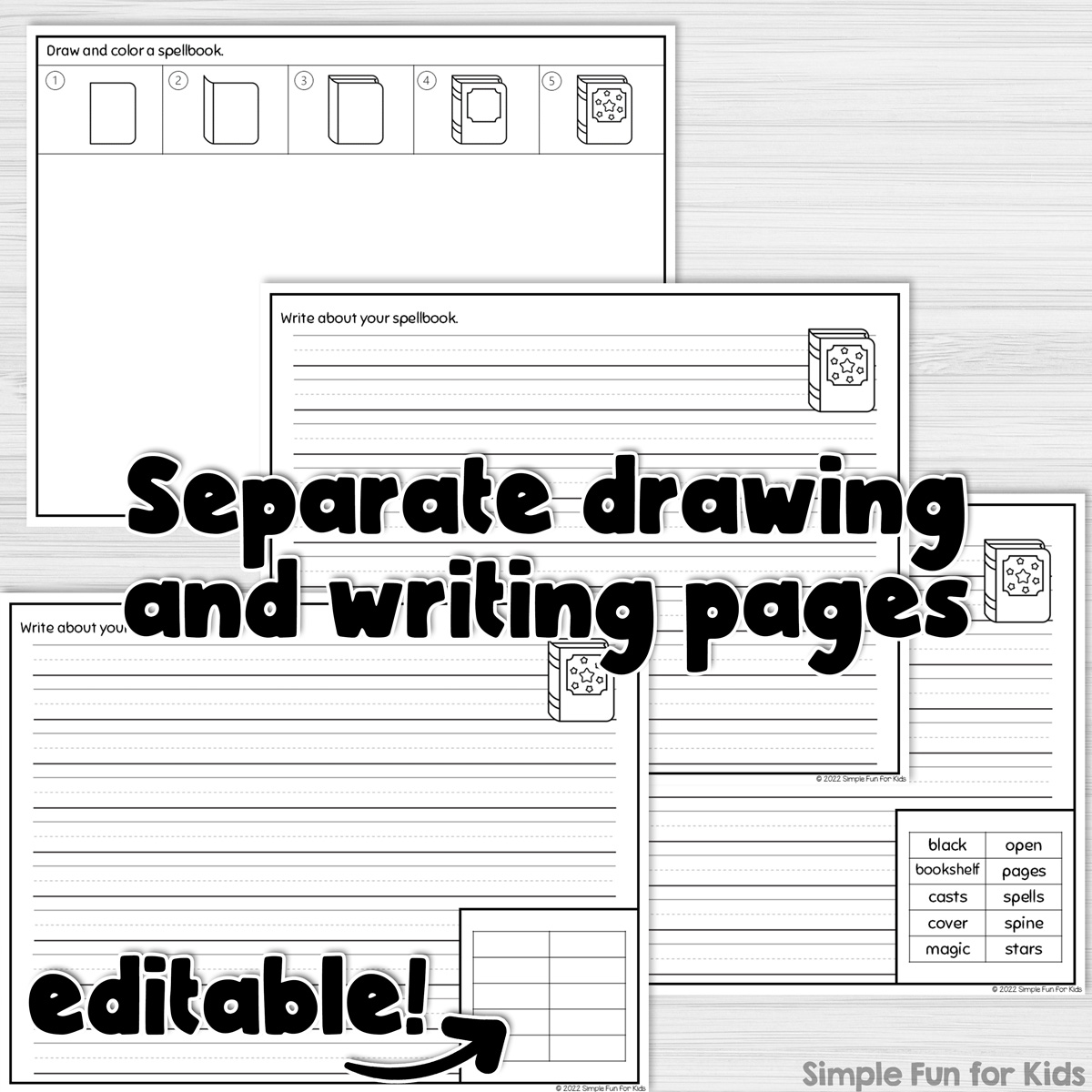 Halloween Directed Drawings: Differentiated Draw and Write Worksheets ...