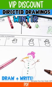 Winter Directed Drawings: Differentiated Draw and Write Worksheets ...