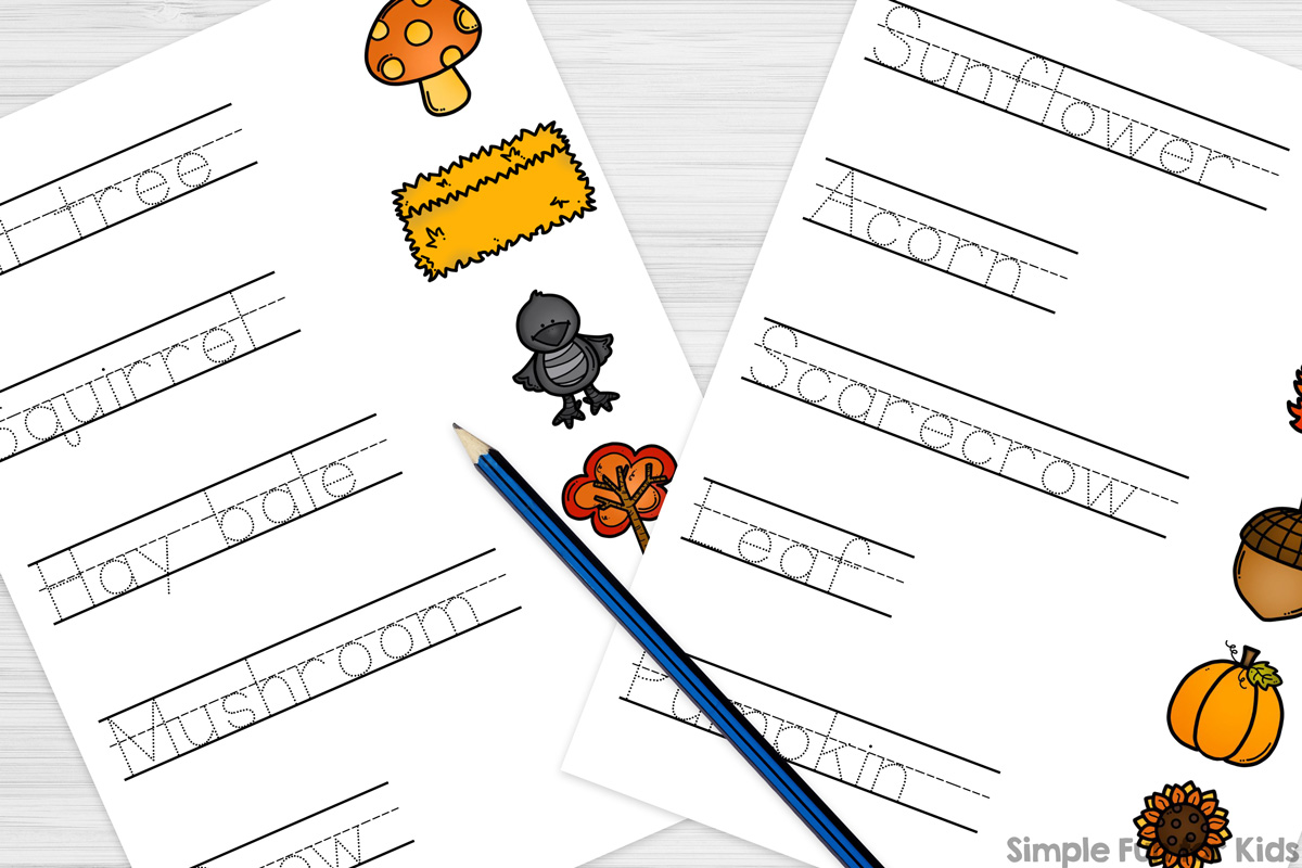 Fall Read, Trace, and Connect - Simple Fun for Kids VIP