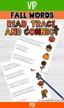 Fall Read, Trace, and Connect - Simple Fun for Kids VIP