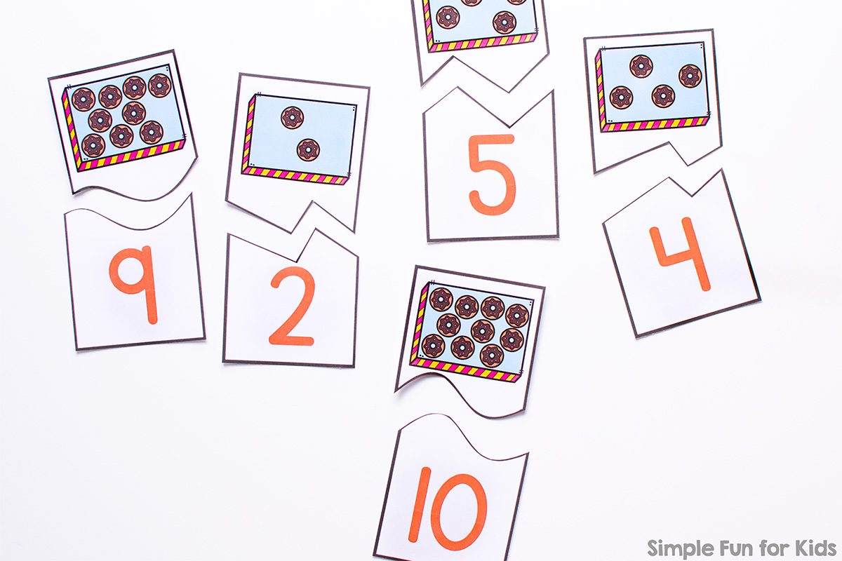 Donut Counting Puzzles Printable - Simple Fun for Kids VIP