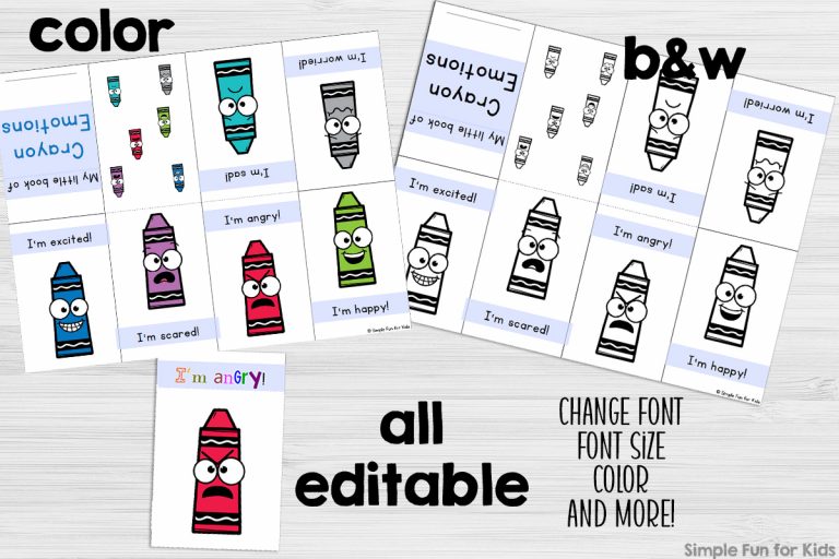 Crayon Emotions Mini Folding Book - Simple Fun for Kids VIP